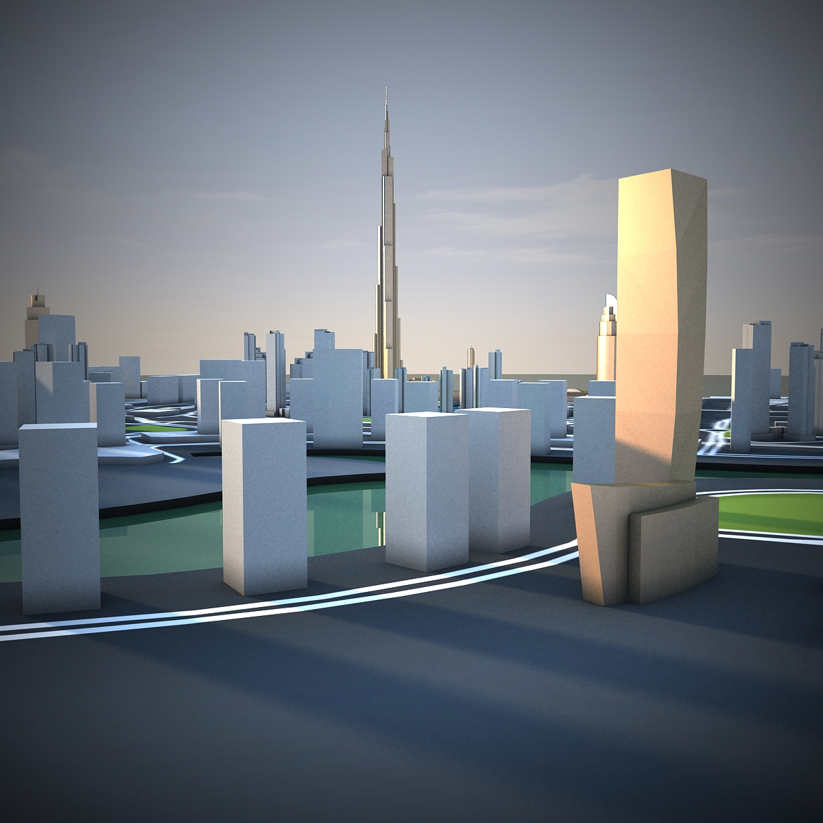 3d model dubai city