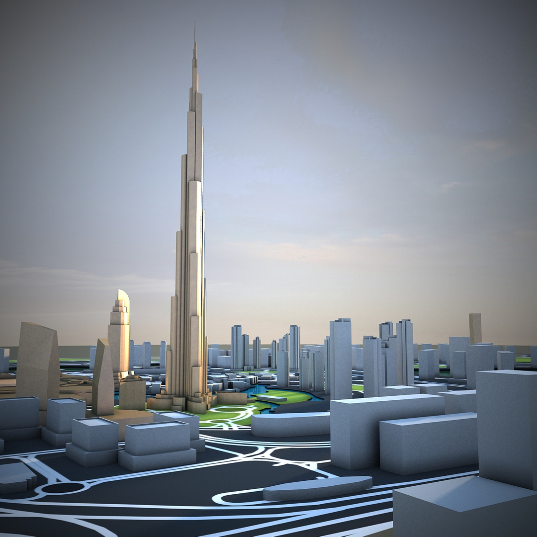 3d model dubai city