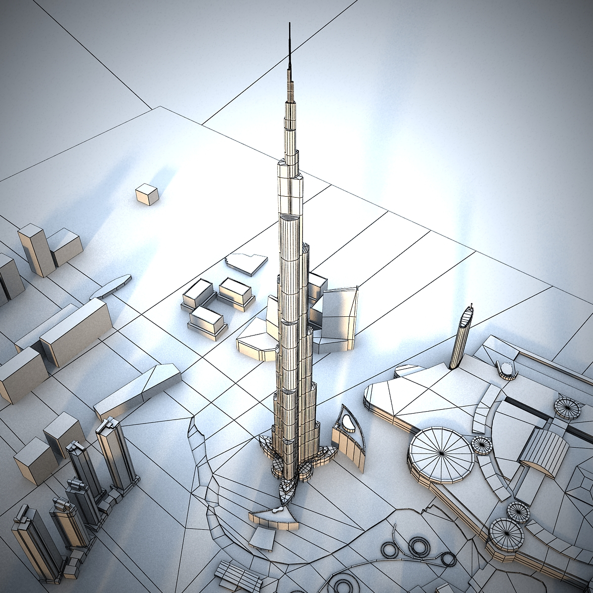 3d model dubai city