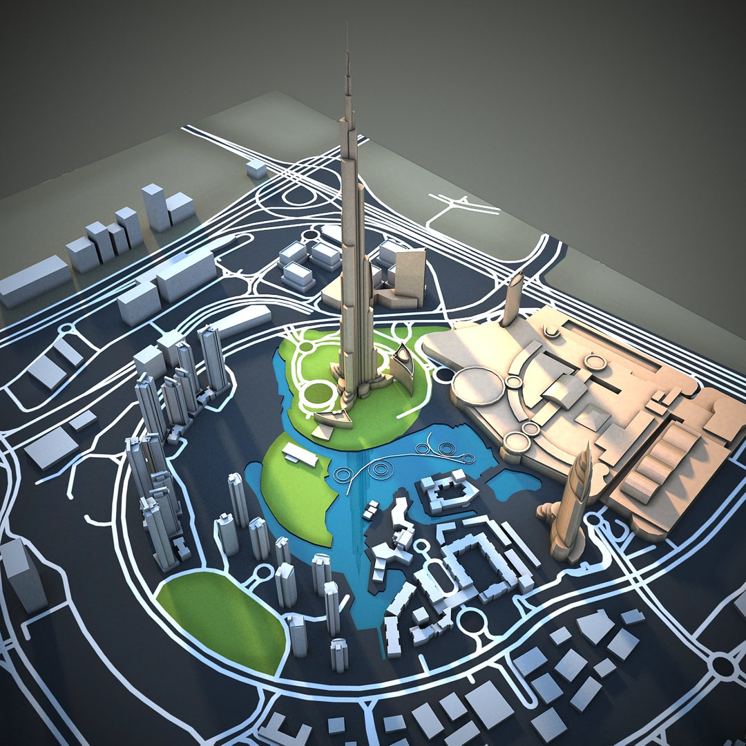 3d model dubai city