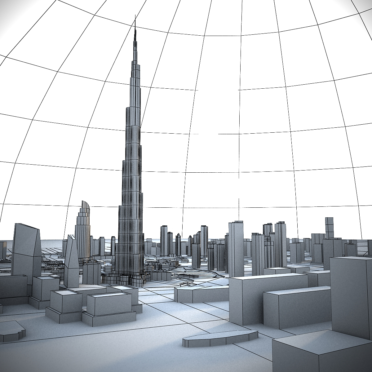 3d model dubai city