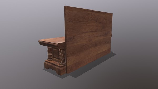 3D Church Bench - TurboSquid 1731365