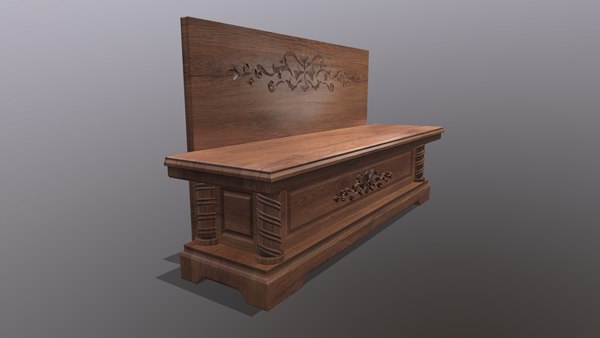 3D Church Bench - TurboSquid 1731365