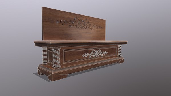 3D Church Bench - TurboSquid 1731365