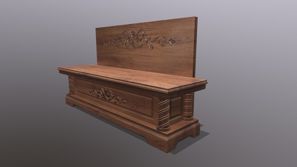 3D Church Bench - TurboSquid 1731365
