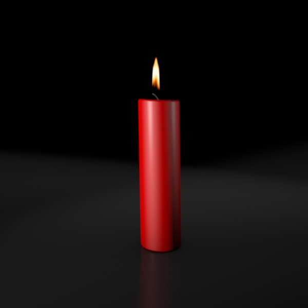 3d model candle flame