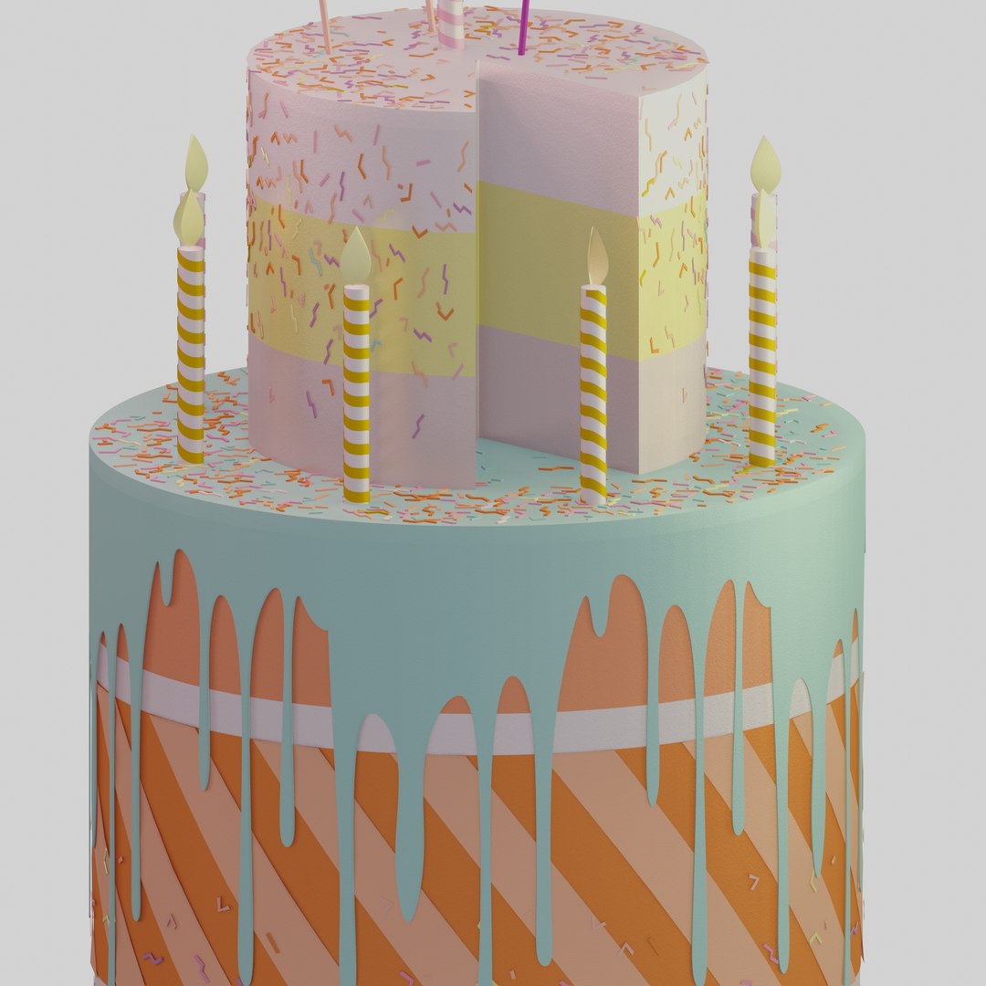 Stylized Paper Cake Model - TurboSquid 1820755