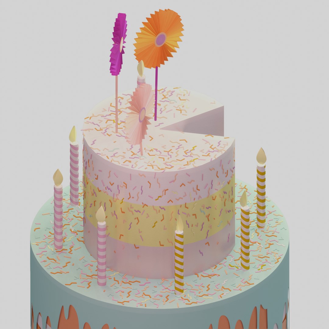 Stylized Paper Cake Model - TurboSquid 1820755