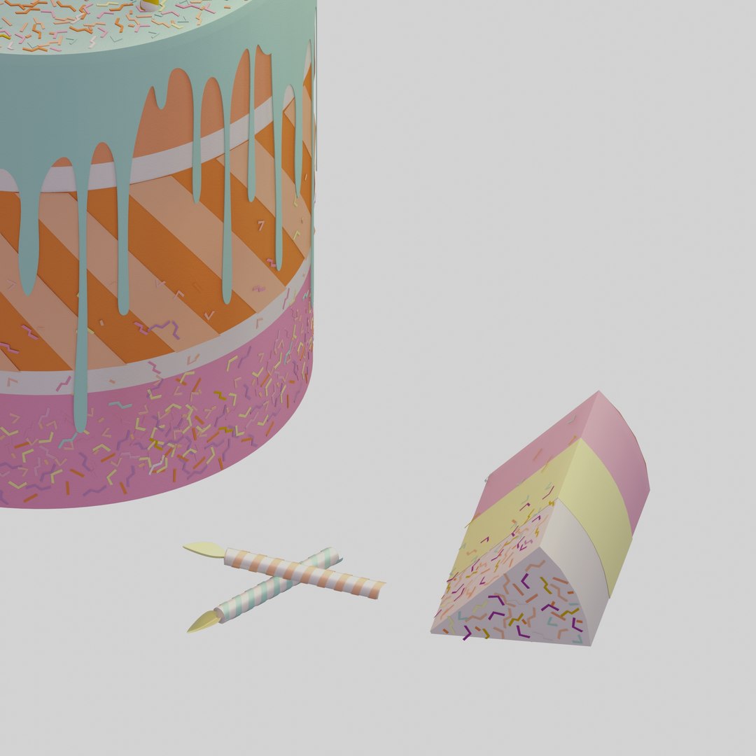 Stylized Paper Cake Model - TurboSquid 1820755