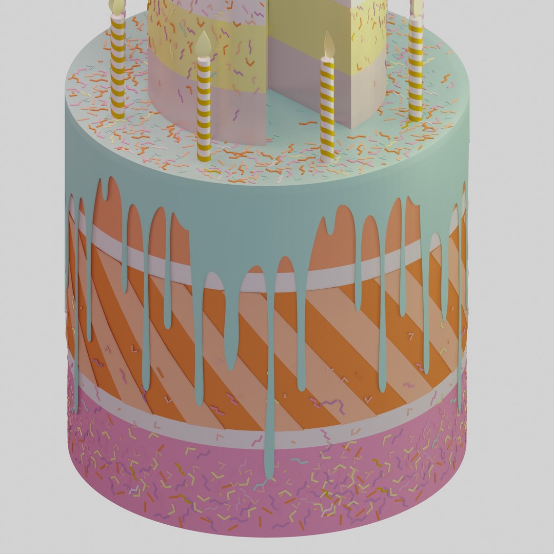 Stylized Paper Cake Model - TurboSquid 1820755