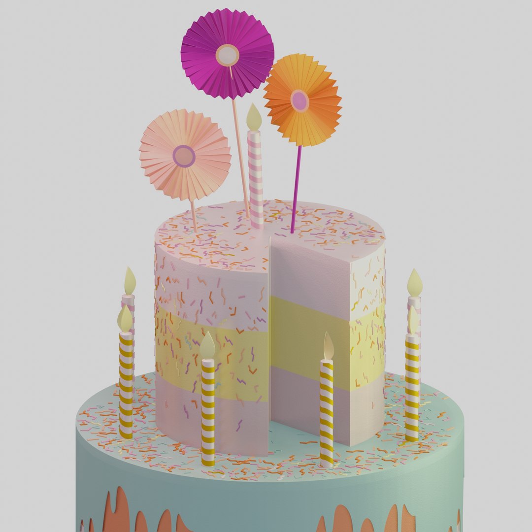 Stylized Paper Cake Model - TurboSquid 1820755
