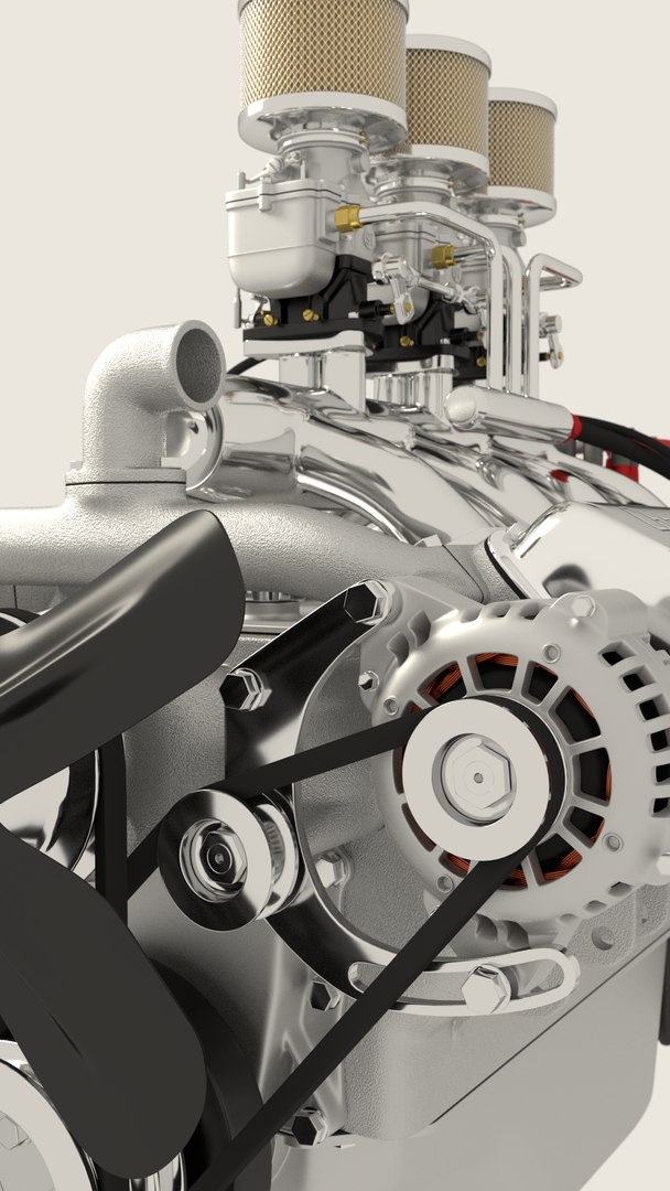 3d Model Hemi Engine Transmission