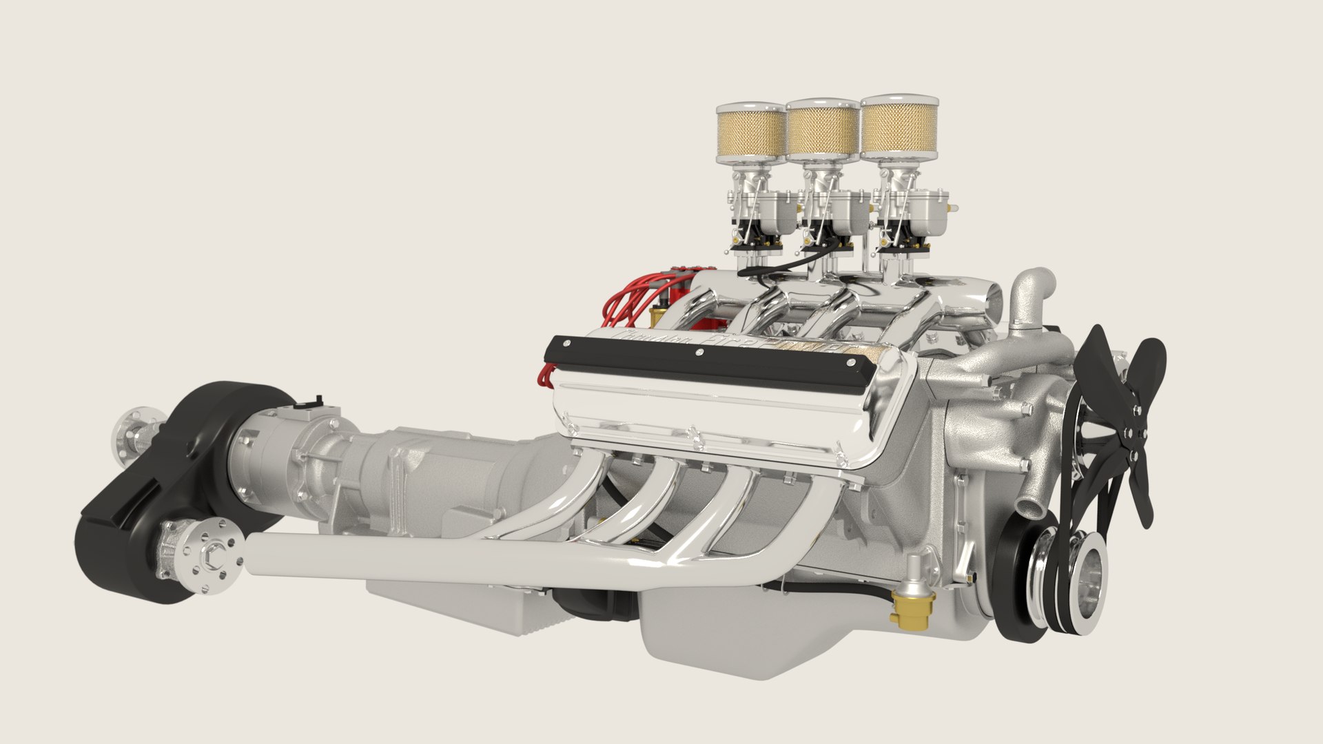 3d Model Hemi Engine Transmission
