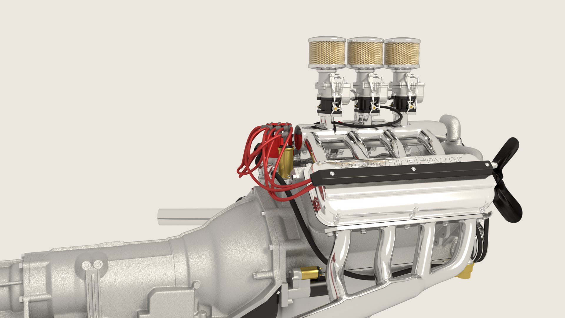 3d Model Hemi Engine Transmission