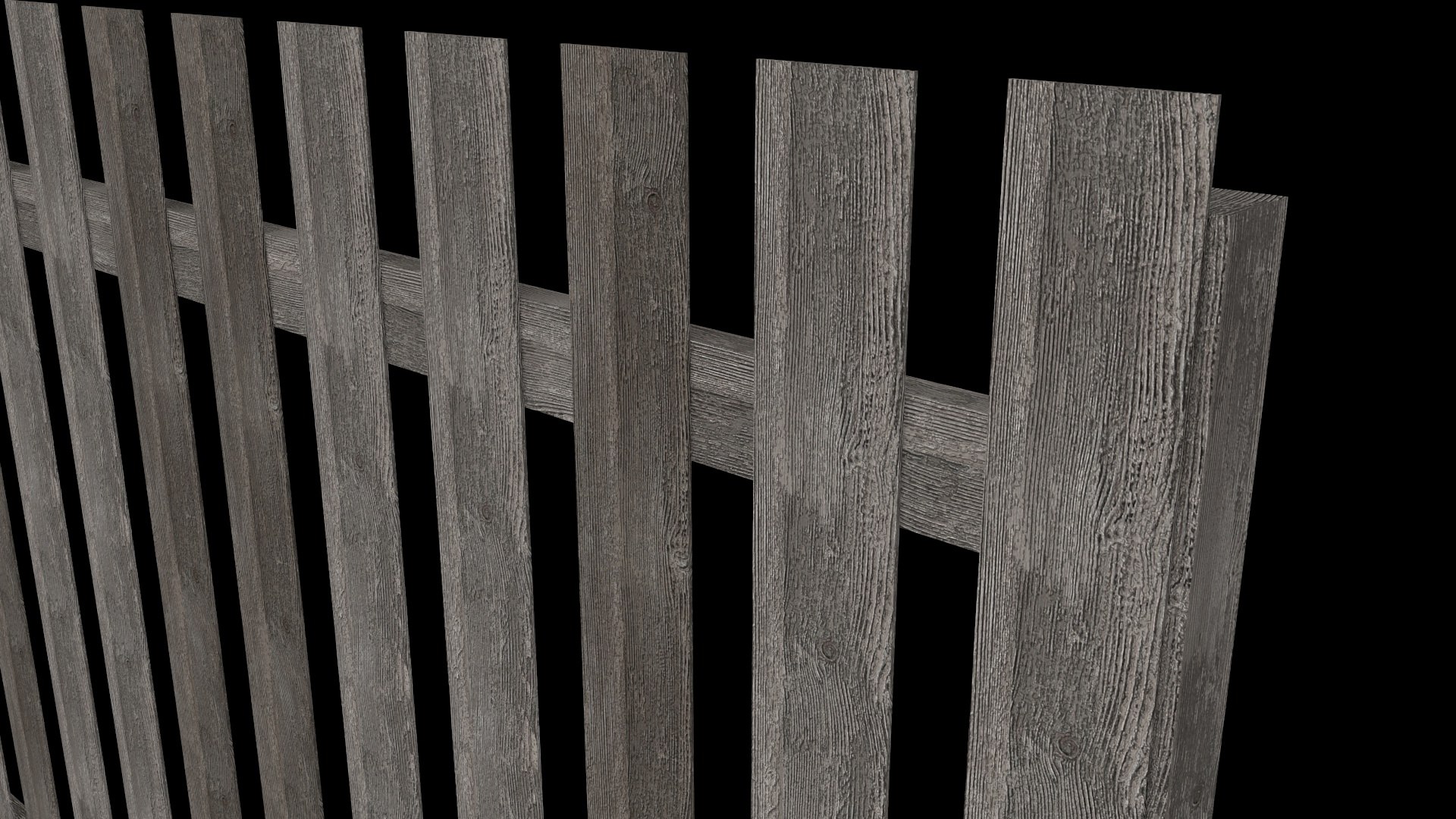 3D Wood Fence Model - TurboSquid 2008444