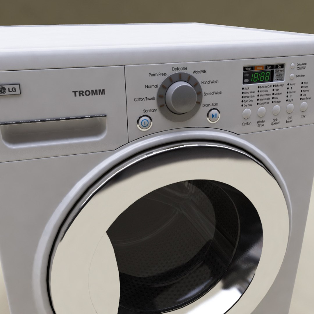 3d Model Lg Washer Dryer Combo