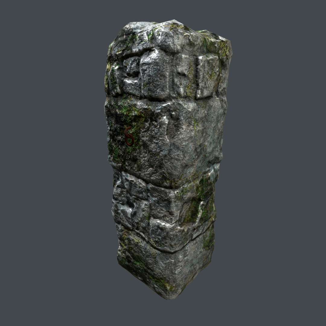 Mossy Stone Pillar Max