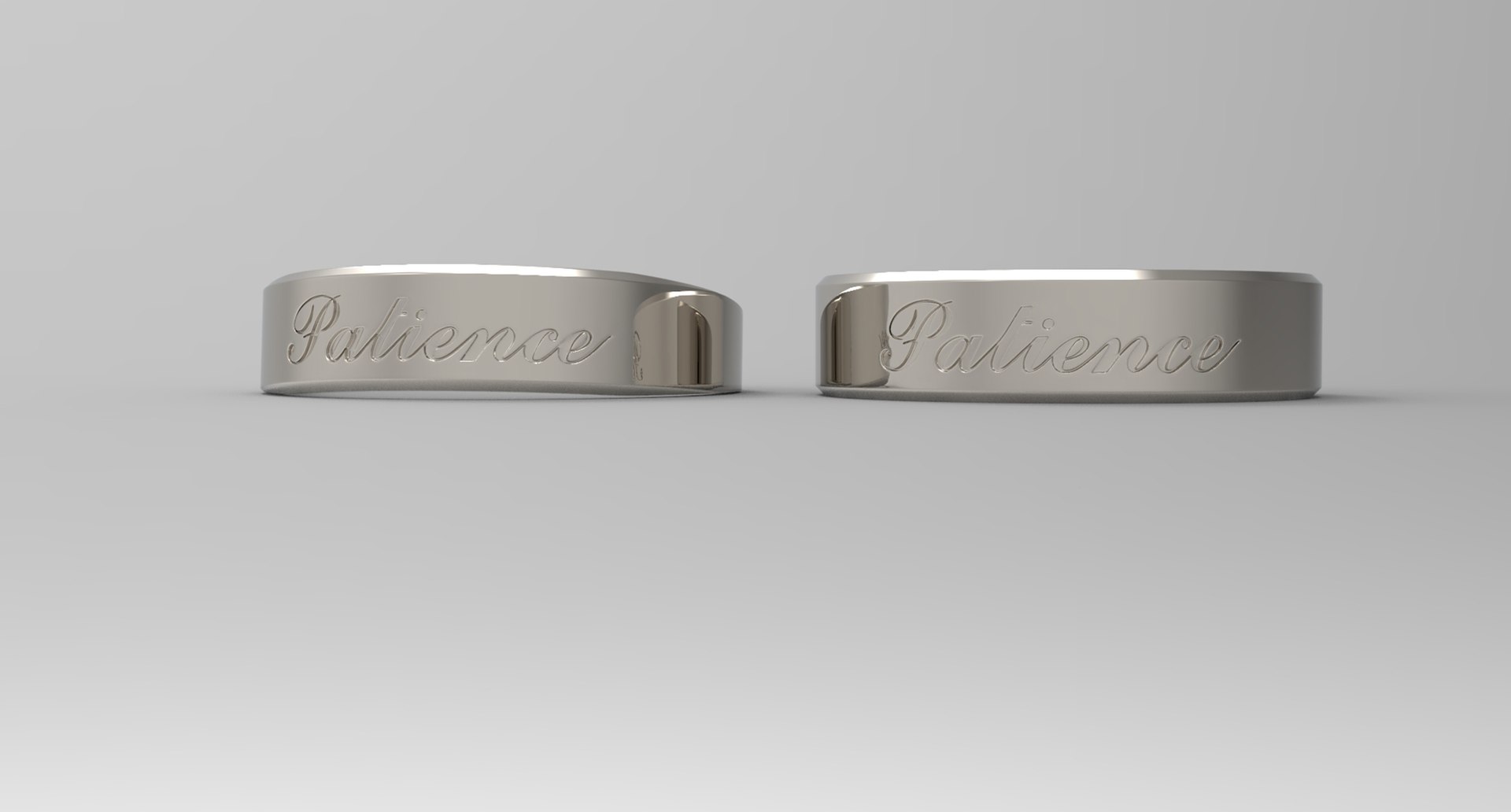 3D model Patience Couple Ring Platinum - TurboSquid 1912016