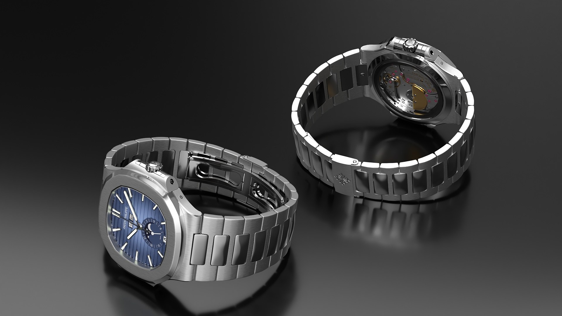 Patek Philippe 5726A1 Blue Gradient Dial Watch 3D Model - TurboSquid ...