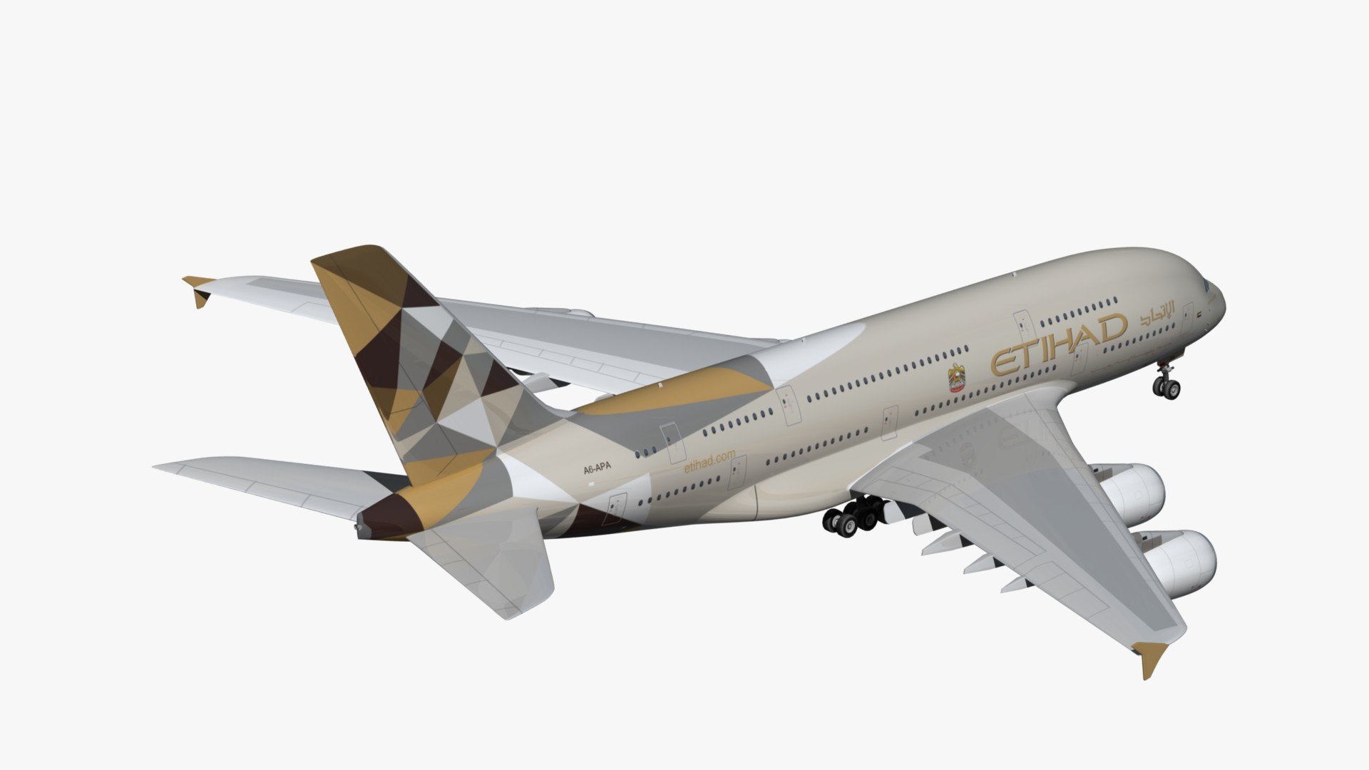 Airbus Etihad 3d Model
