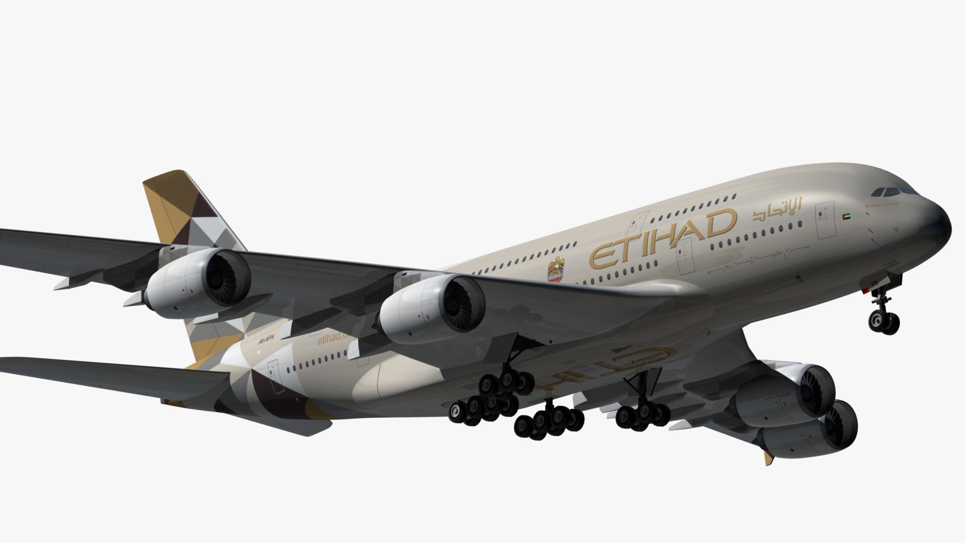 Airbus Etihad 3d Model