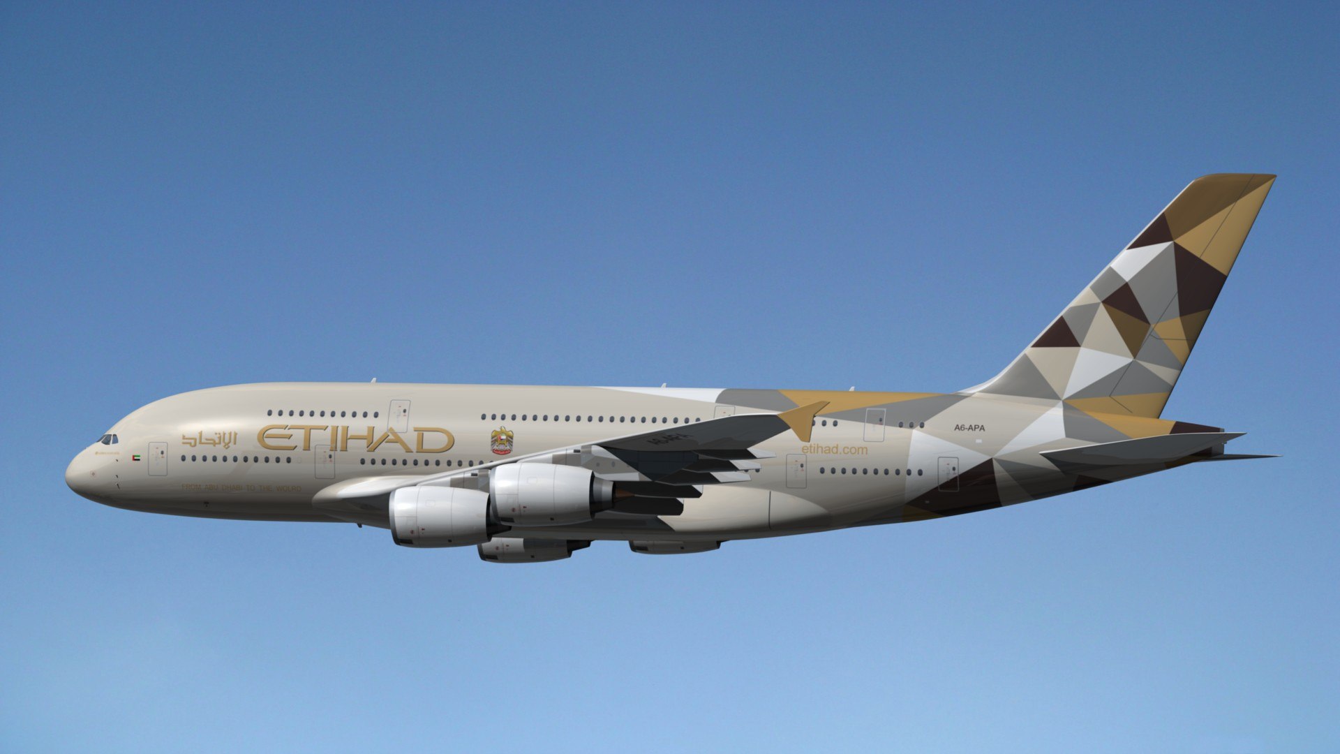 Airbus Etihad 3d Model