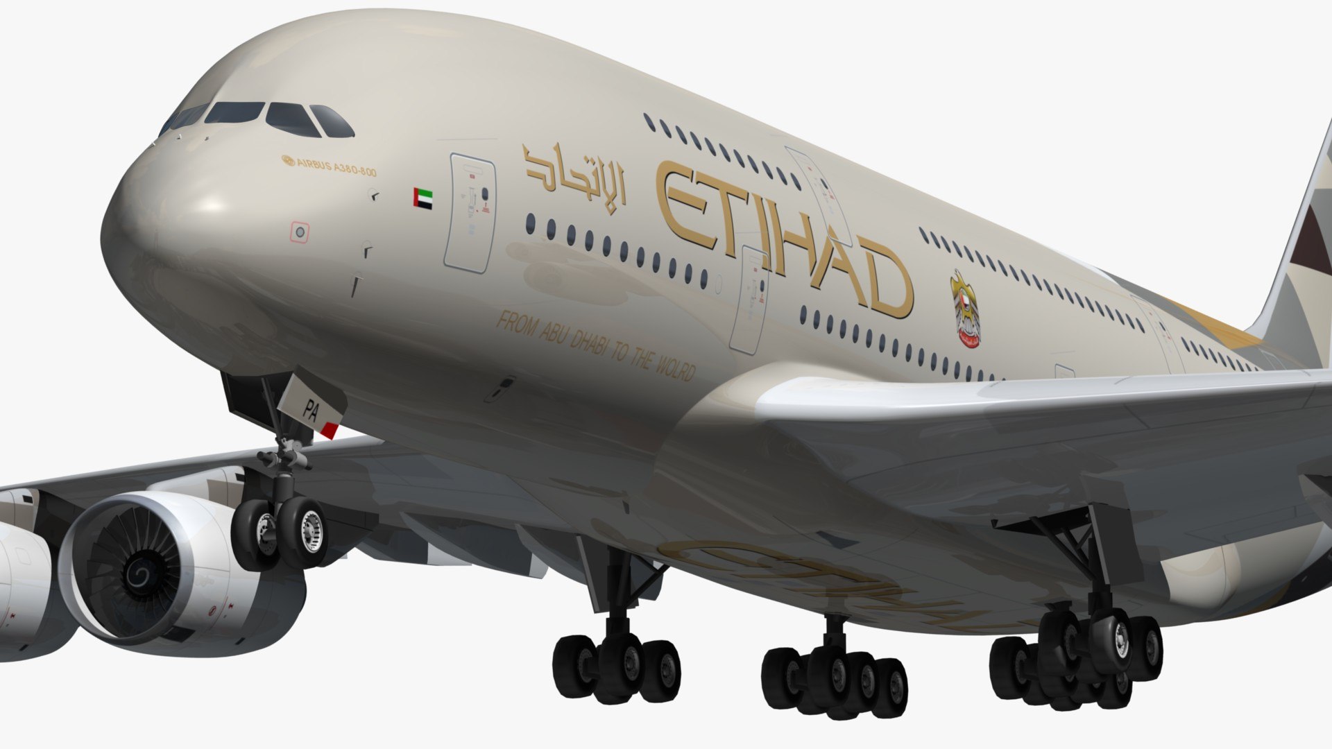 Airbus Etihad 3d Model