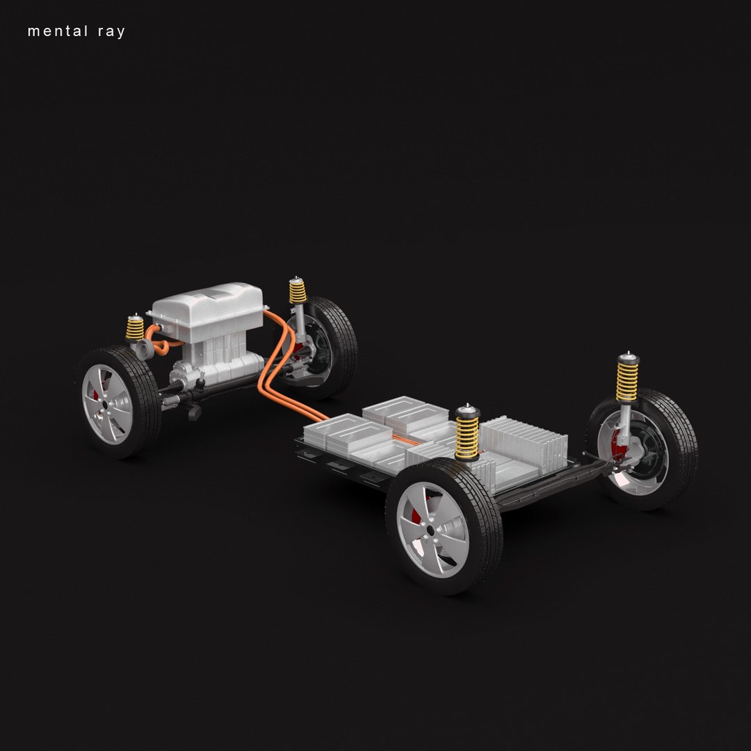 Electric Car Chassis 3d Model