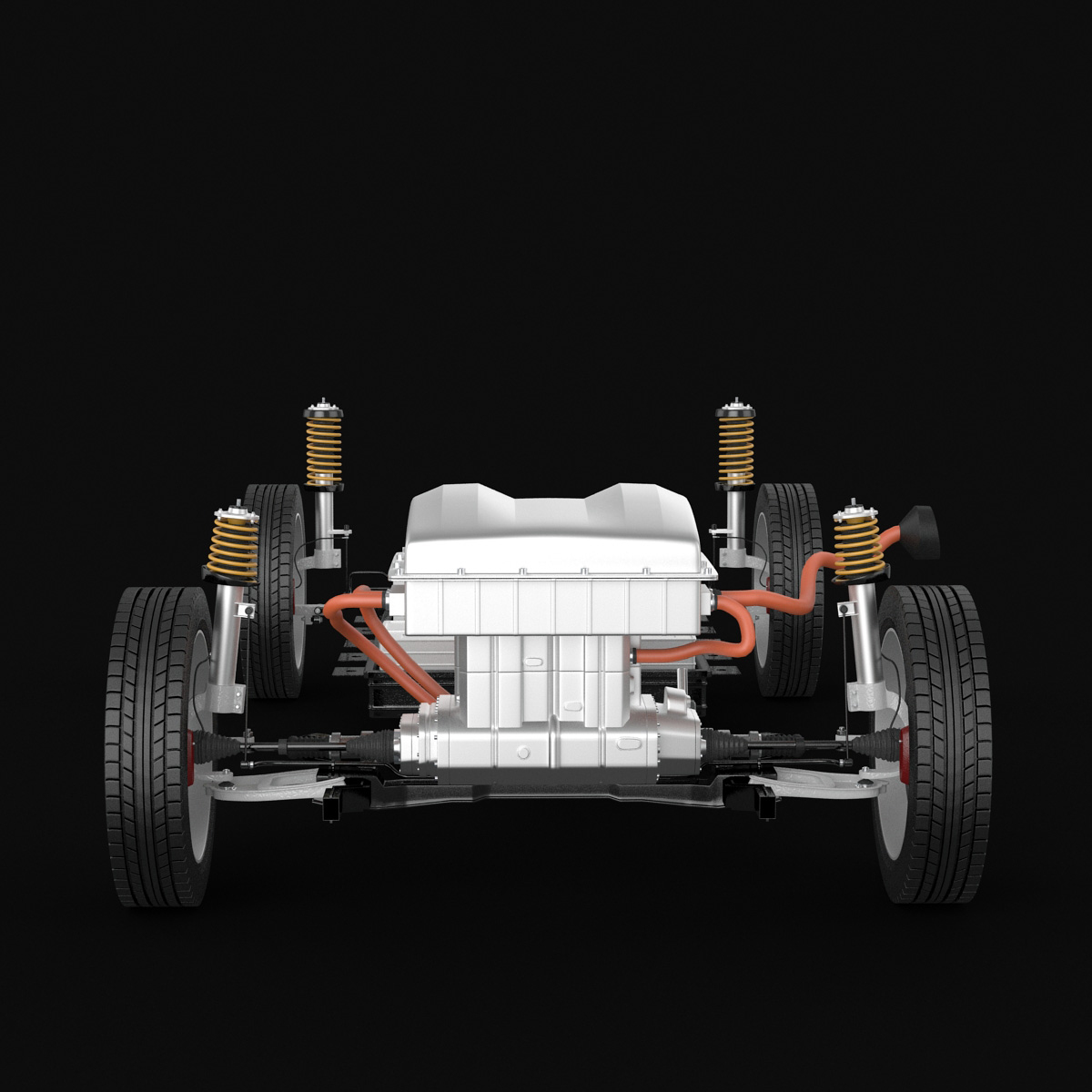 electric car chassis 3d model