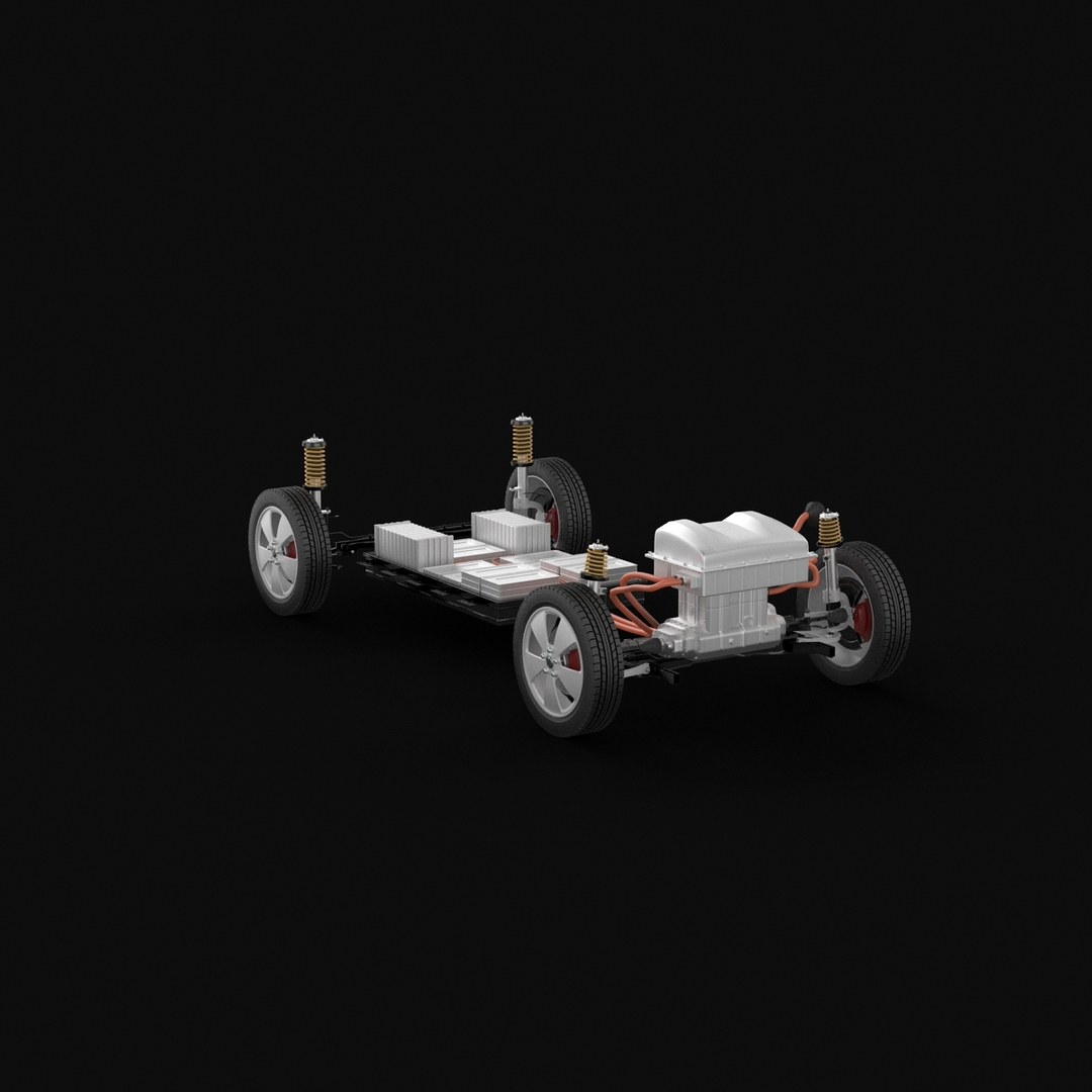 Electric Car Chassis 3d Model