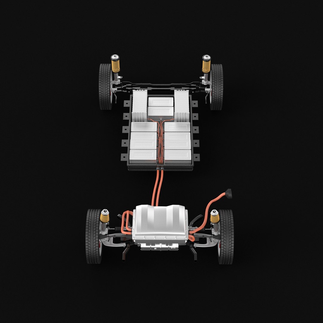 Electric Car Chassis 3d Model