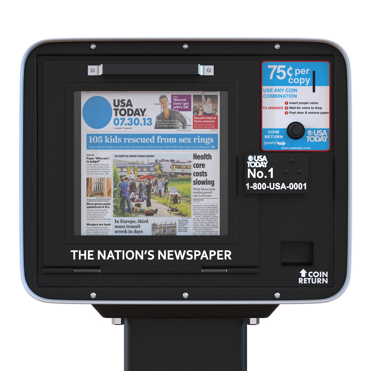 3d usa today newspaper box model