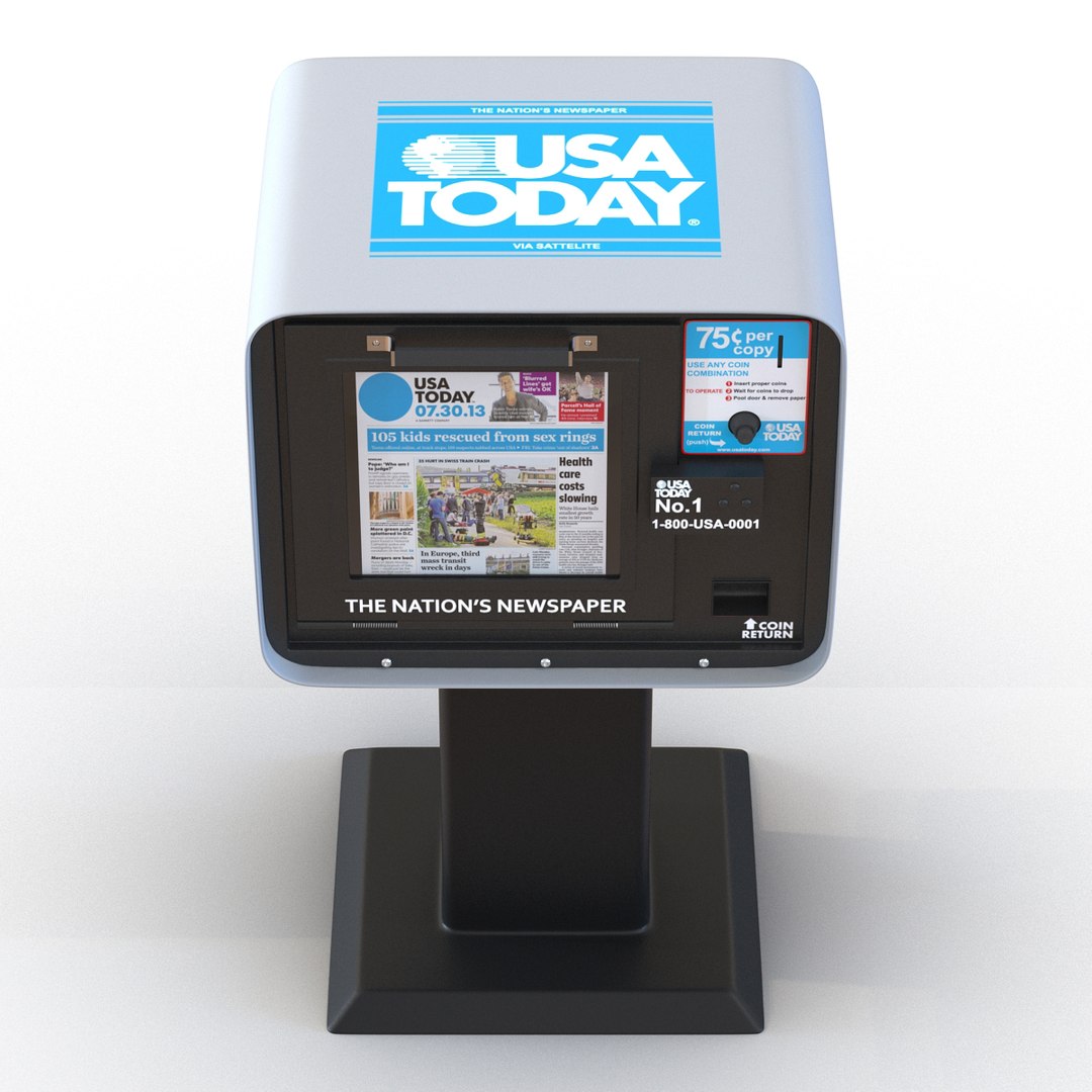3d Usa Today Newspaper Box Model