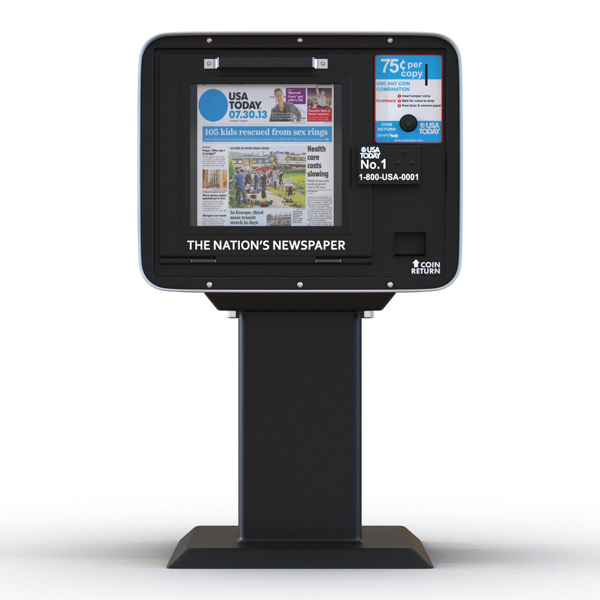 3d usa today newspaper box model