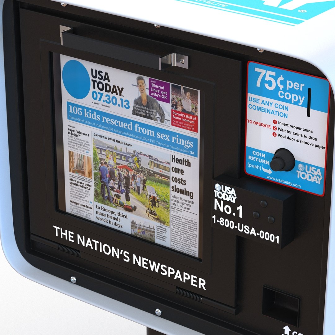 3d usa today newspaper box model