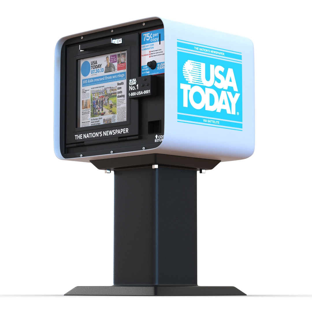3d usa today newspaper box model