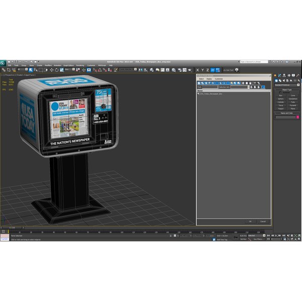 3d usa today newspaper box model