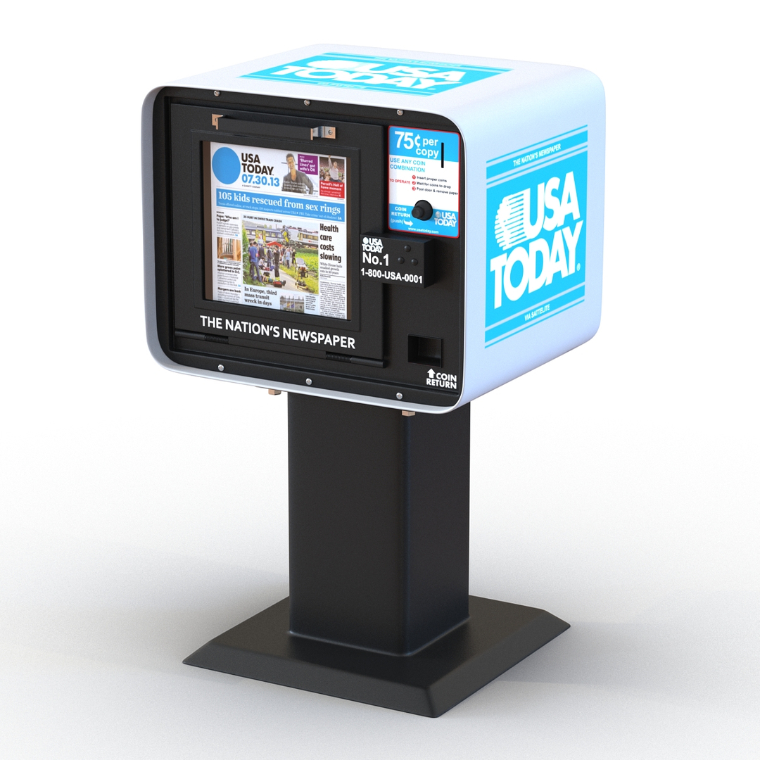 3d Usa Today Newspaper Box Model