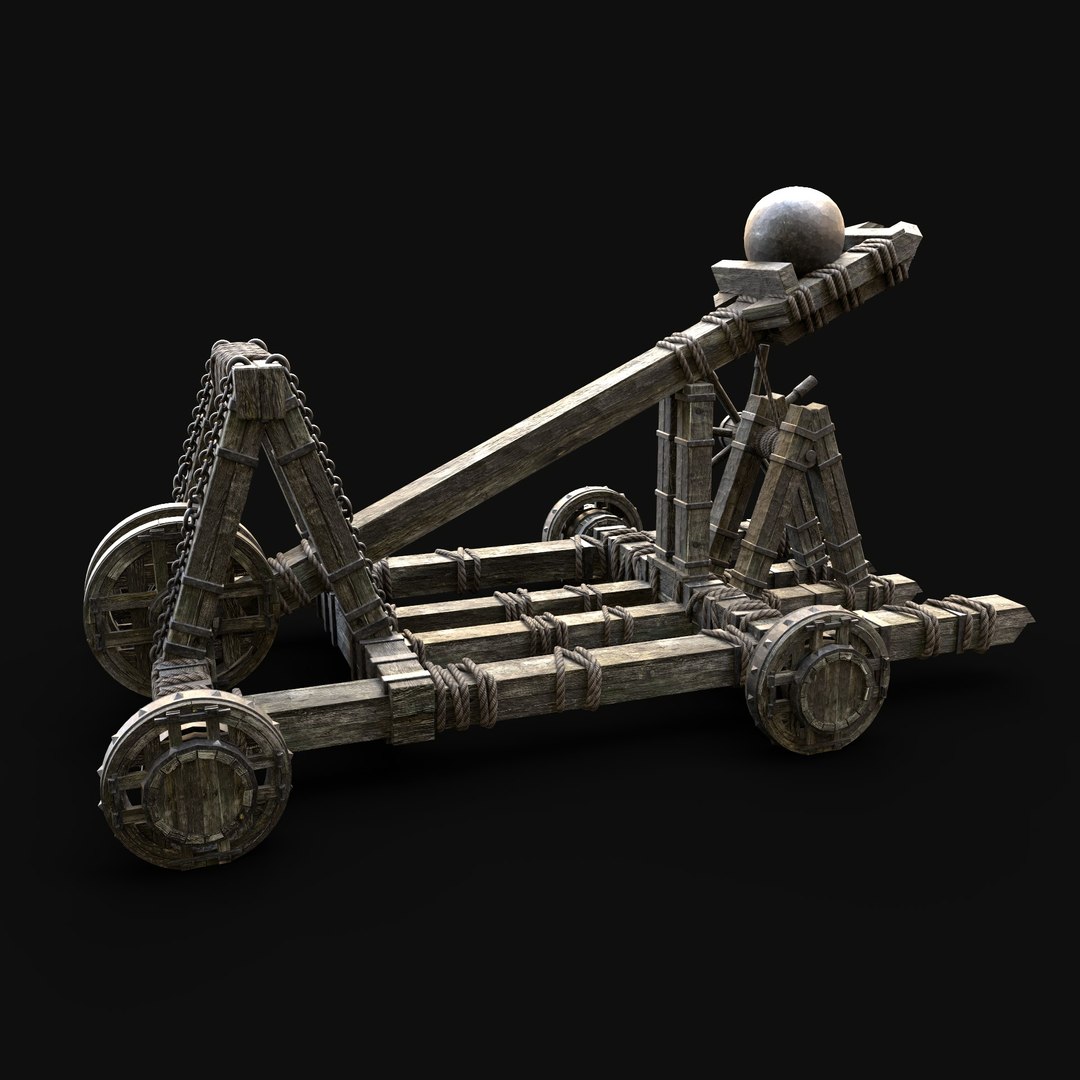 CATAPULT MEDIEVAL SIEGE ENGINE WAR MACHINE BATTLE VEHICLE 3D Model ...