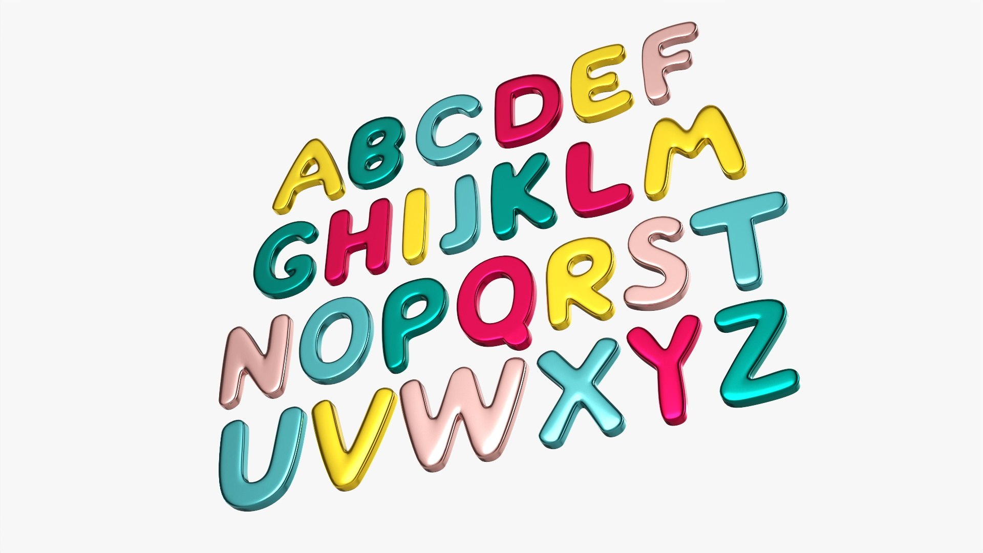 3D Model Alphabet Letters 02 - TurboSquid 1800527