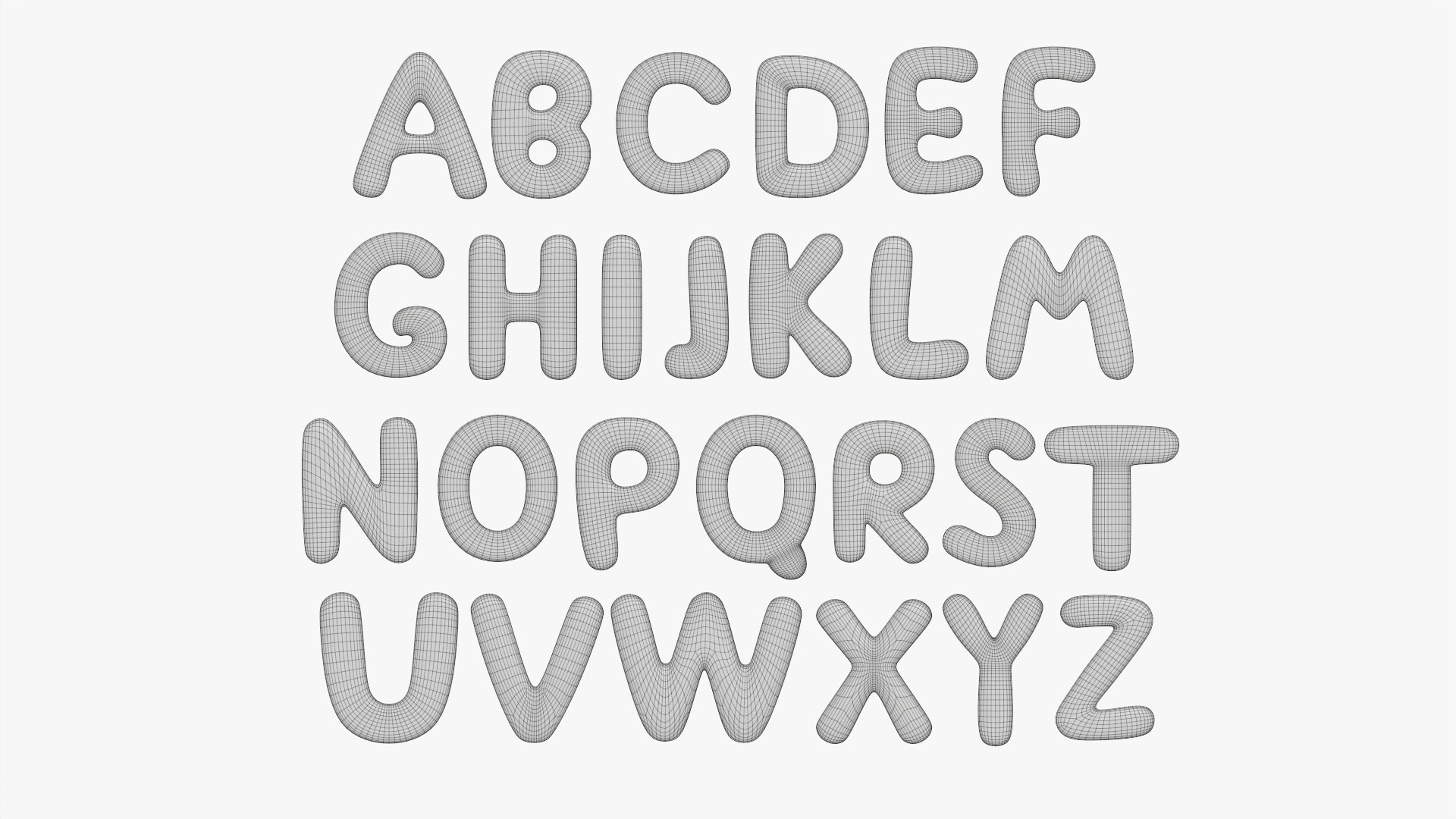 3D Model Alphabet Letters 02 - TurboSquid 1800527