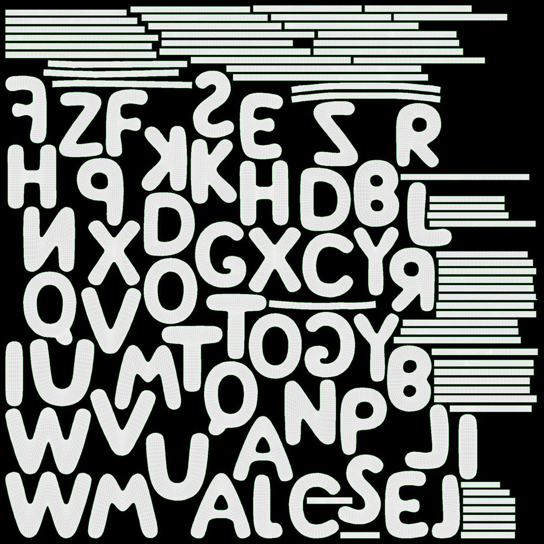 3D Model Alphabet Letters 02 - TurboSquid 1800527