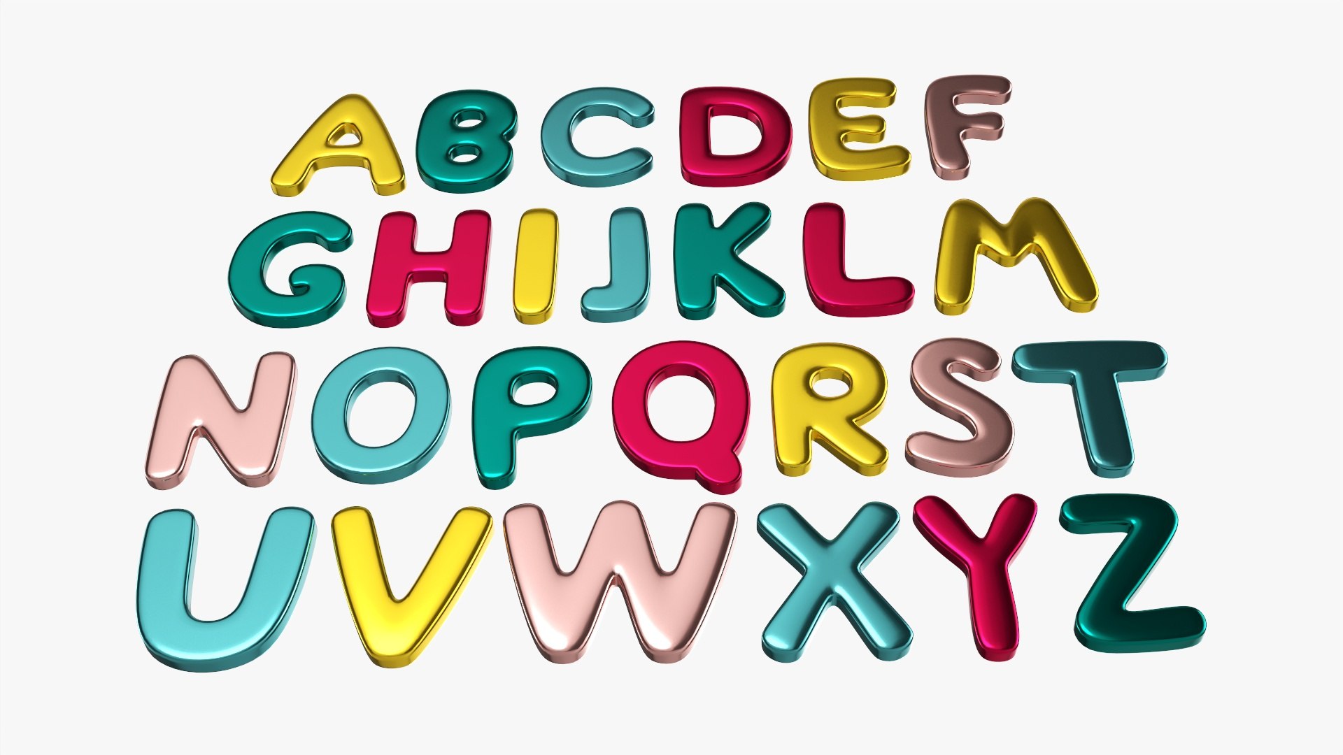 3D Model Alphabet Letters 02 - TurboSquid 1800527