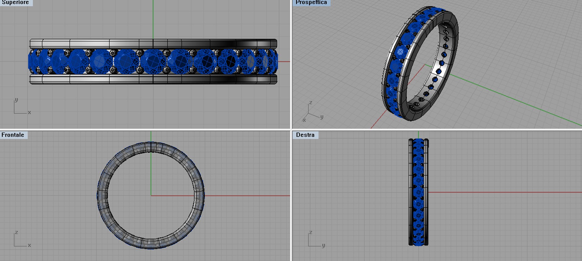 Stones Gold Silver 3dm