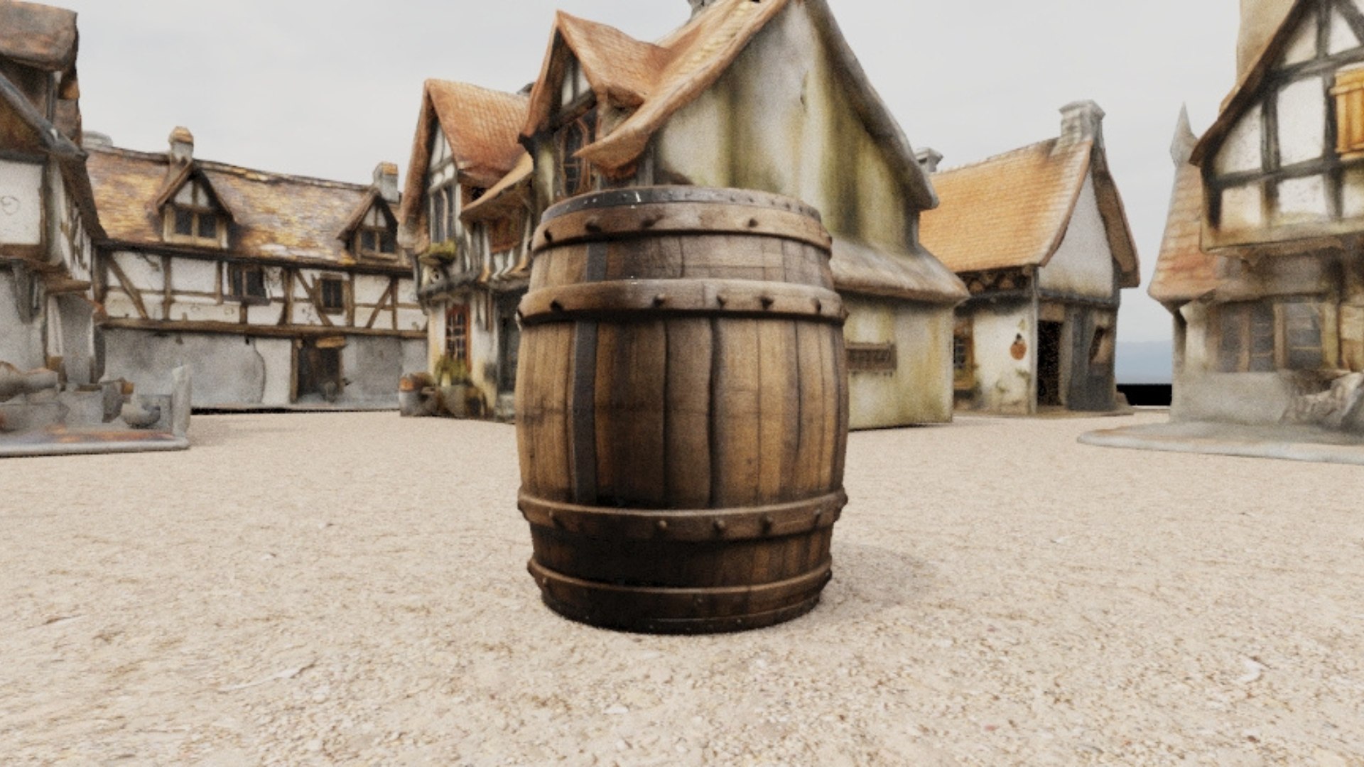 3D Medieval Barrel Model - TurboSquid 2387555