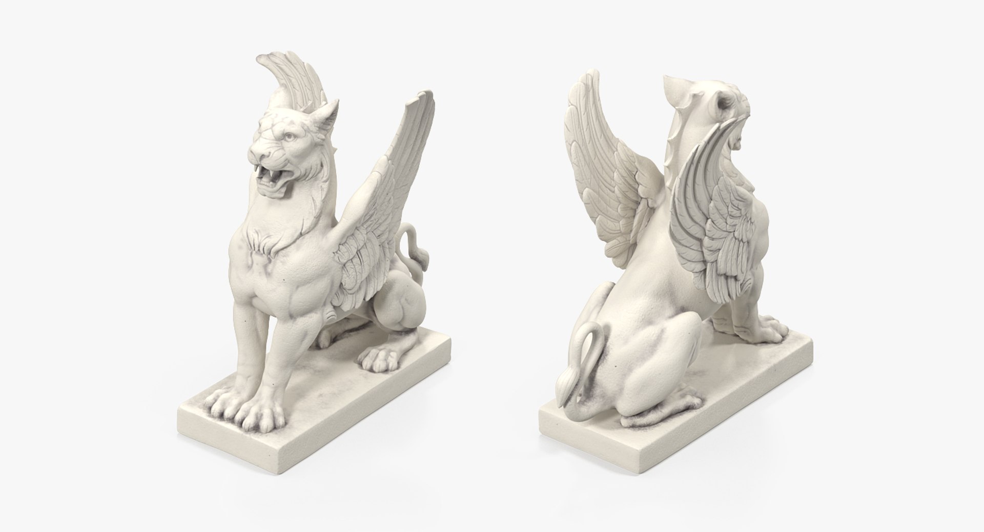 3D antique stone griffin statue model - TurboSquid 1375434