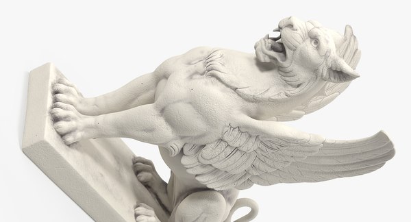 3D antique stone griffin statue model - TurboSquid 1375434