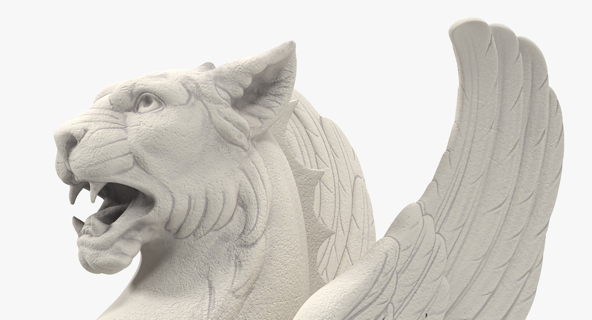 3D antique stone griffin statue model - TurboSquid 1375434