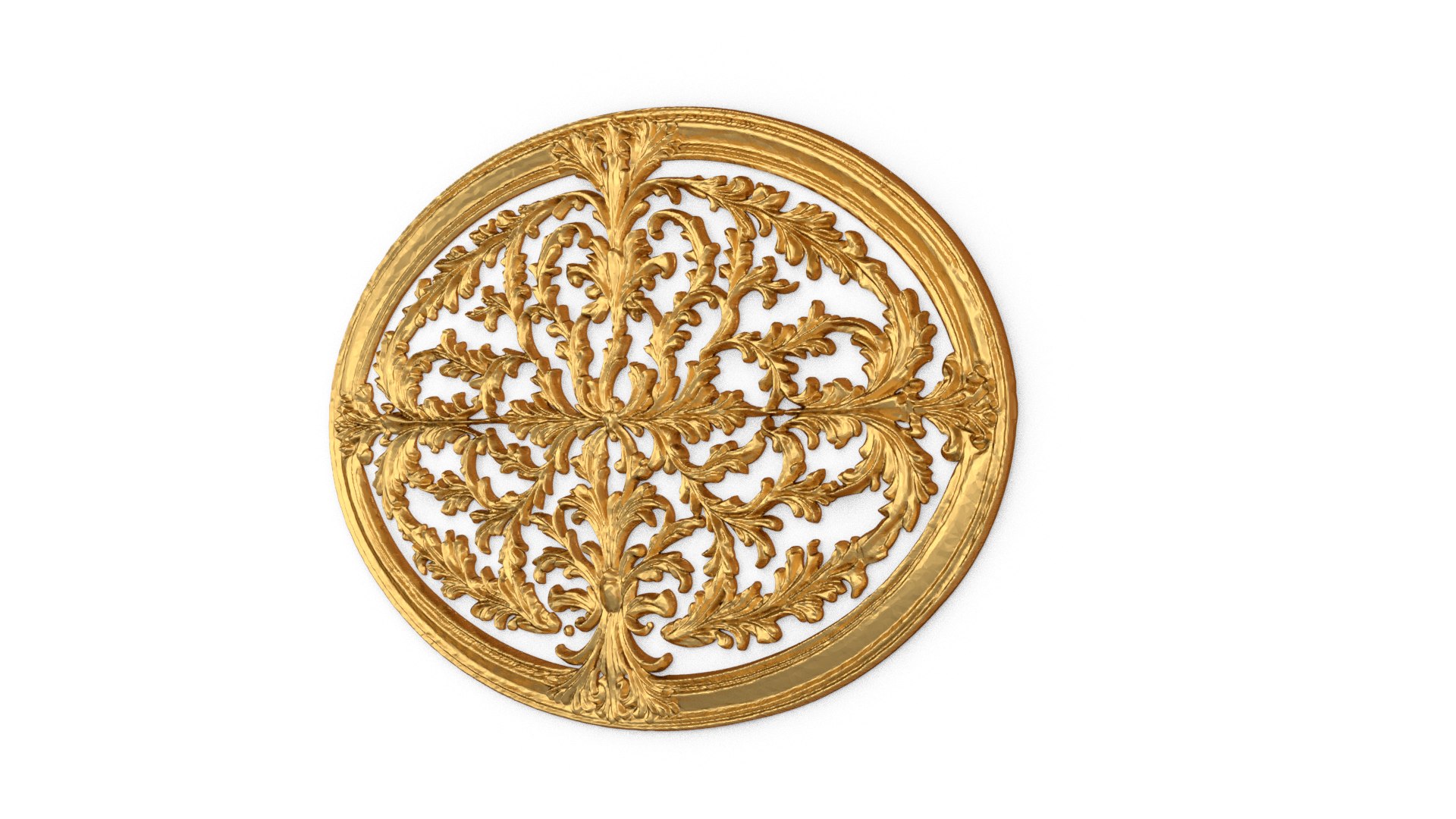 Classic Oval Carved Decor Ornament 17 Model - TurboSquid 2329026
