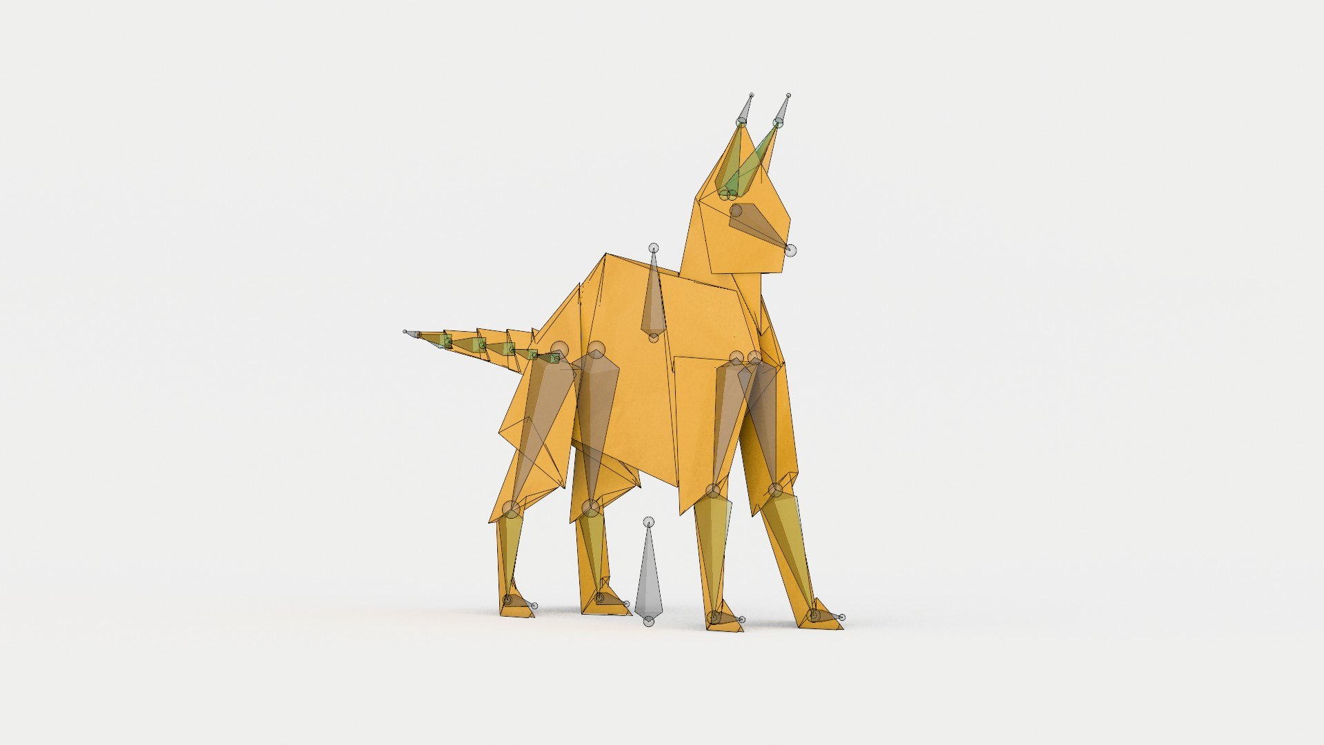 3D Model Origami Cat - TurboSquid 2369424